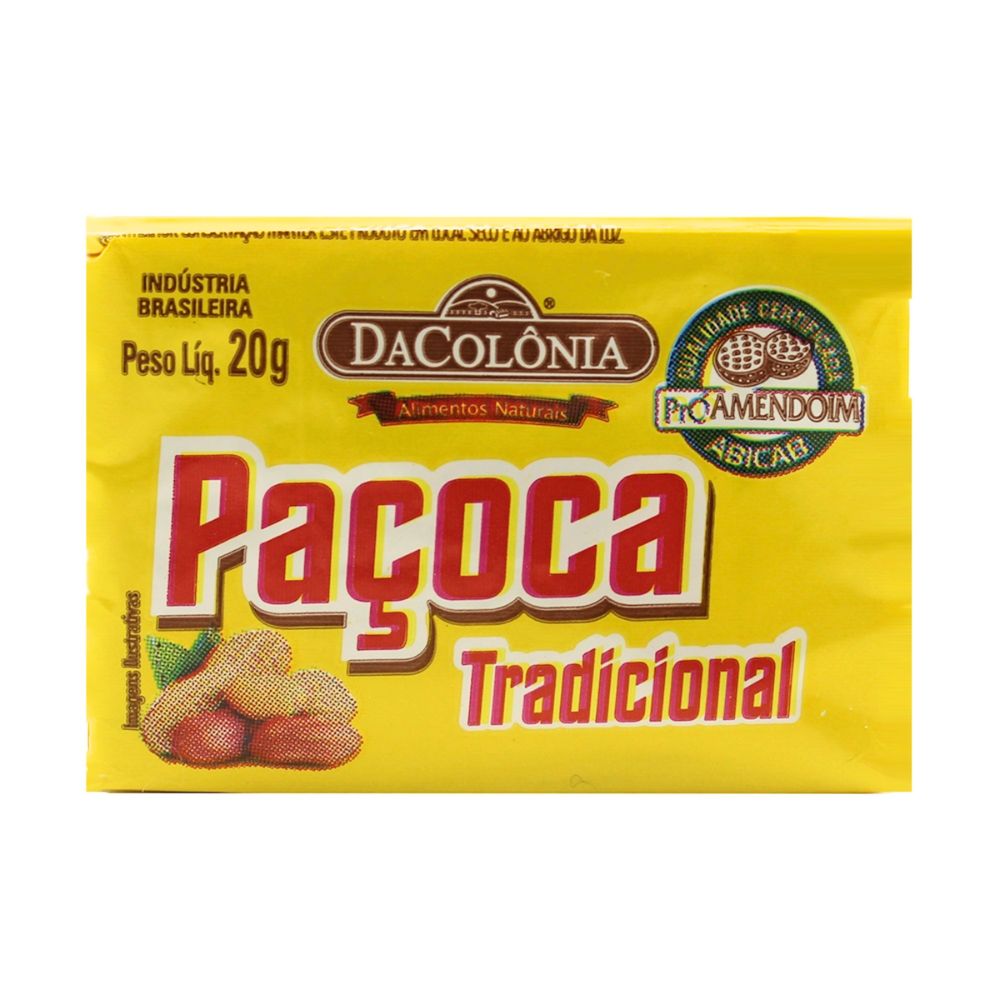 Paçoca Retangular Da Colônia Tradicional 18 g - Farmácias São João