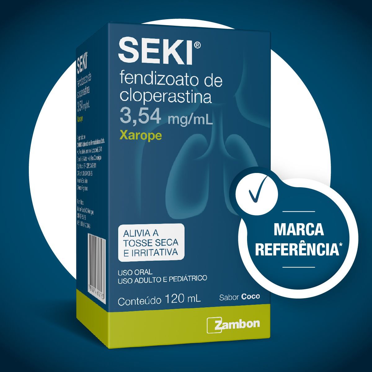 Seki 3,54 mg/mL Xarope sabor Coco 120ml - Farmácias São João