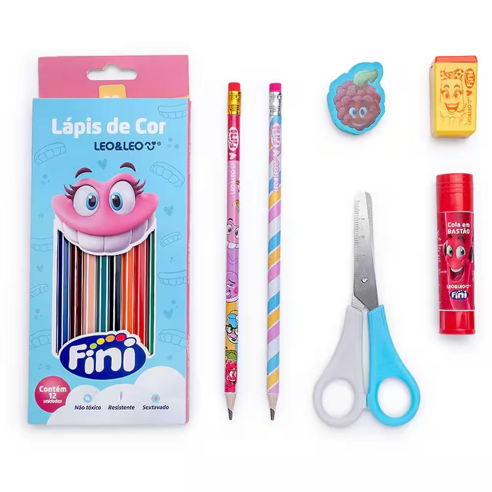 Kit Lápis de Cor Leo & Leo Fini 12 Cores - Farmácias São João