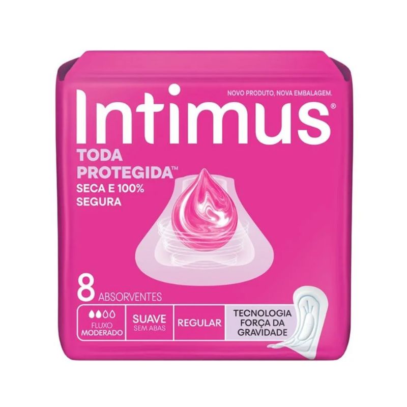 Absorvente Intimus Toda Protegida Dia Suave sem Abas 8 Unidades ...