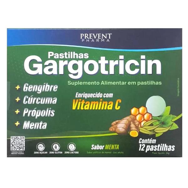 Gargotricin Prevent Sabor Menta 12 Pastilhas - Farmácia São João Gargotricin Prevent Sabor Menta 12 Pastilhas - Farmácia São João