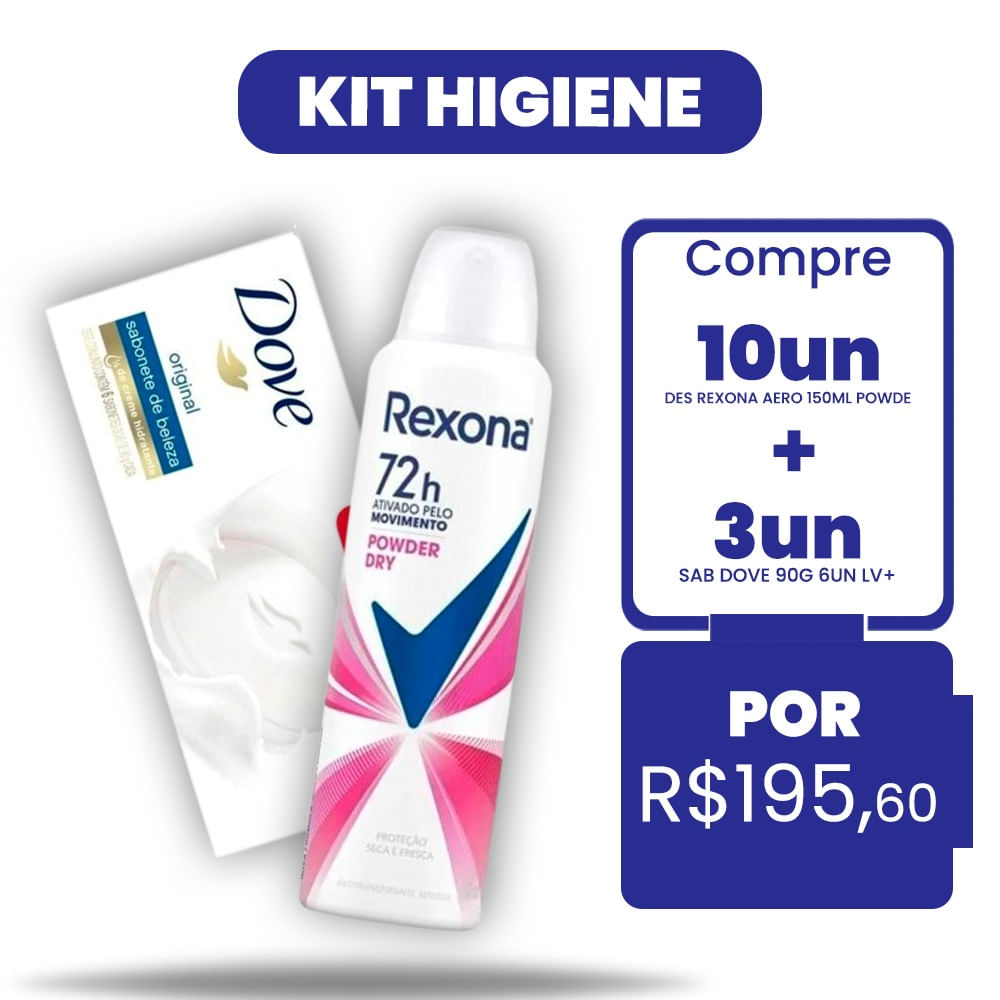 Kit Desodorante Rexona + Sabonete Dove - Farmácias São João
