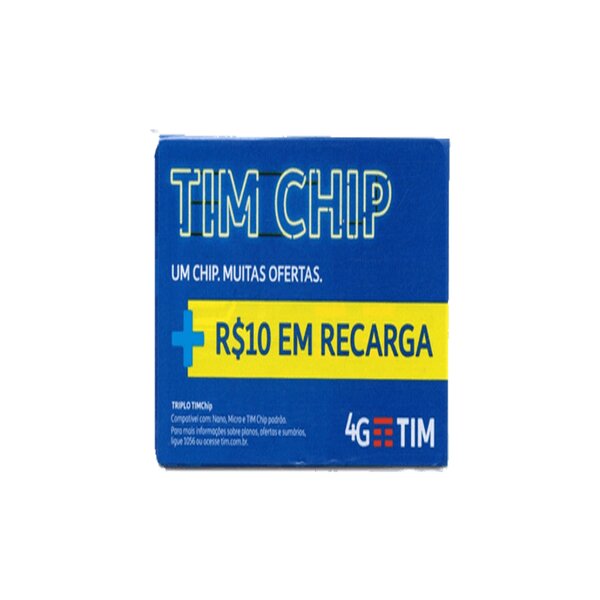 Chip Tim Pré 4G com Recarga 1 Unidade - Farmácias São João