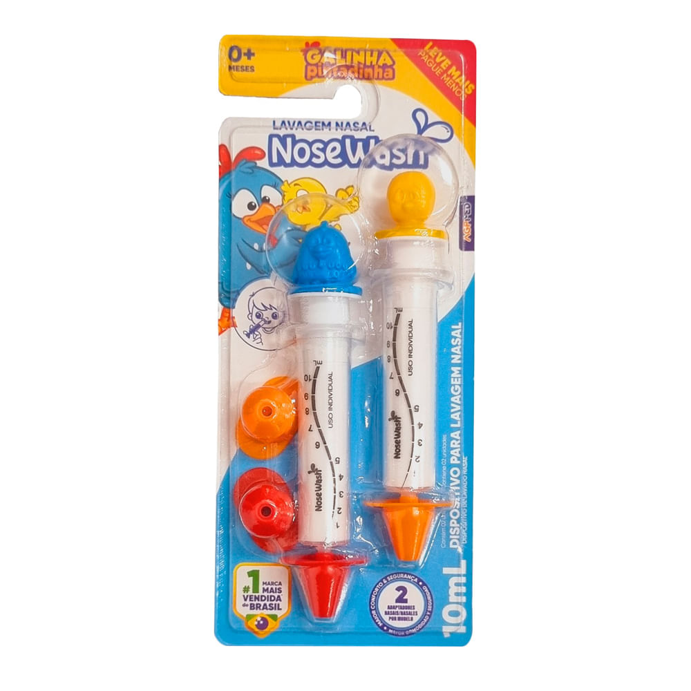 Seringa Para Lavagem Nasal Nosewash 10ml Galinha Pintadinha + Pintinho - Farmácias São João