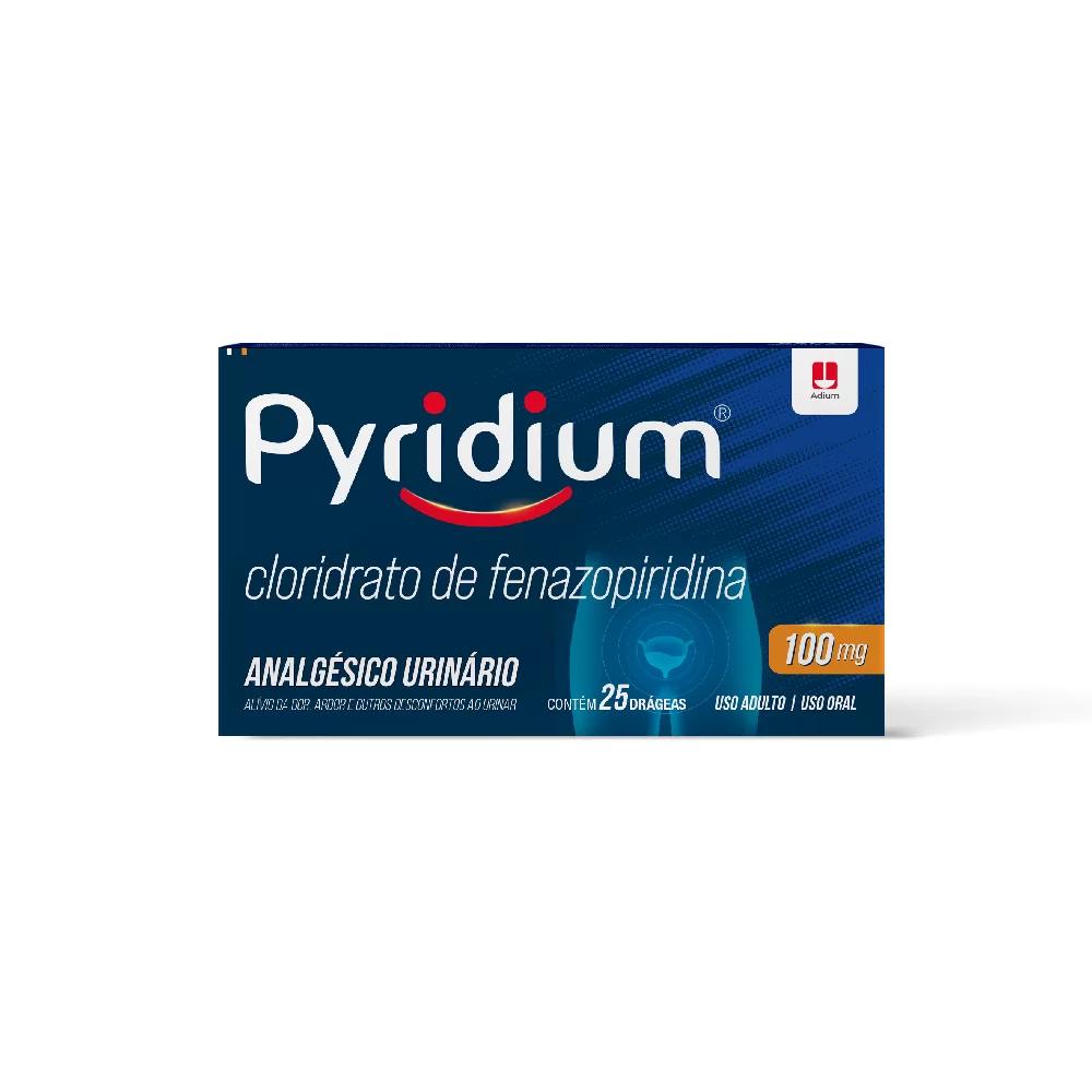 Pyridium Adium 100mg 25 Comprimidos - Farmácia São João